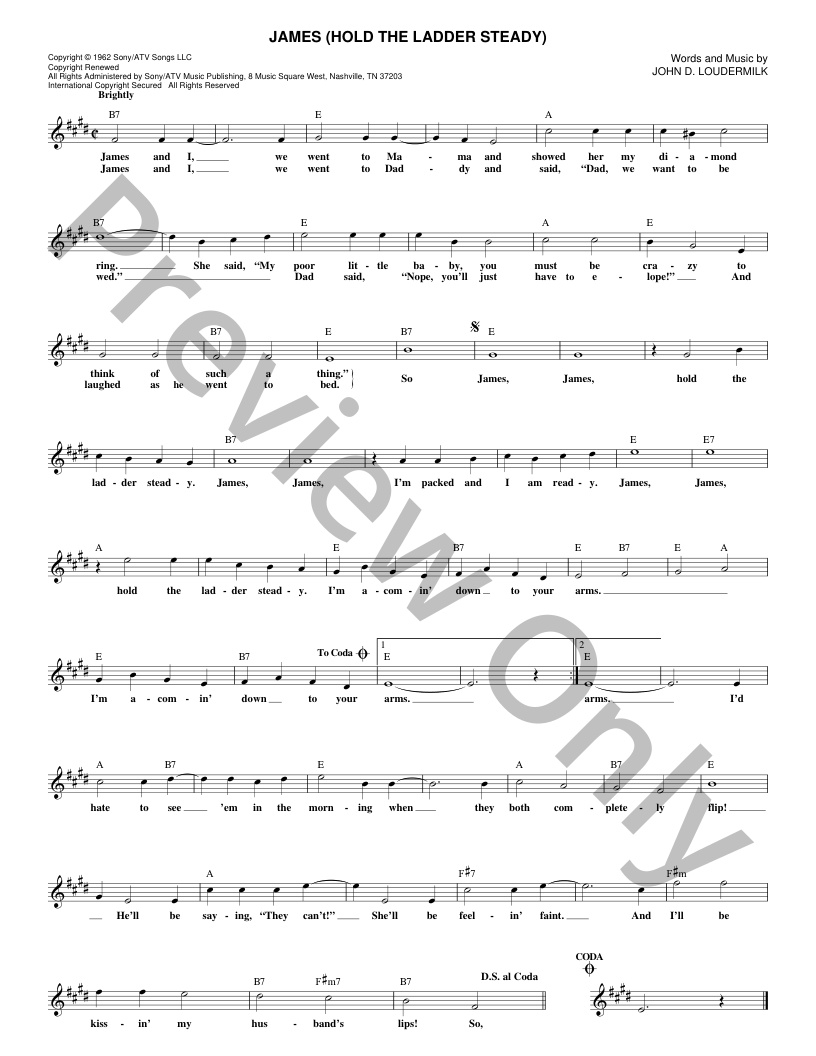 James (Hold The Ladder Steady) | J.W. Pepper