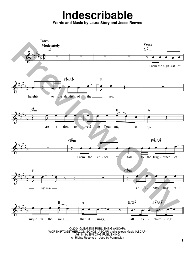 Indescribable | J.W. Pepper