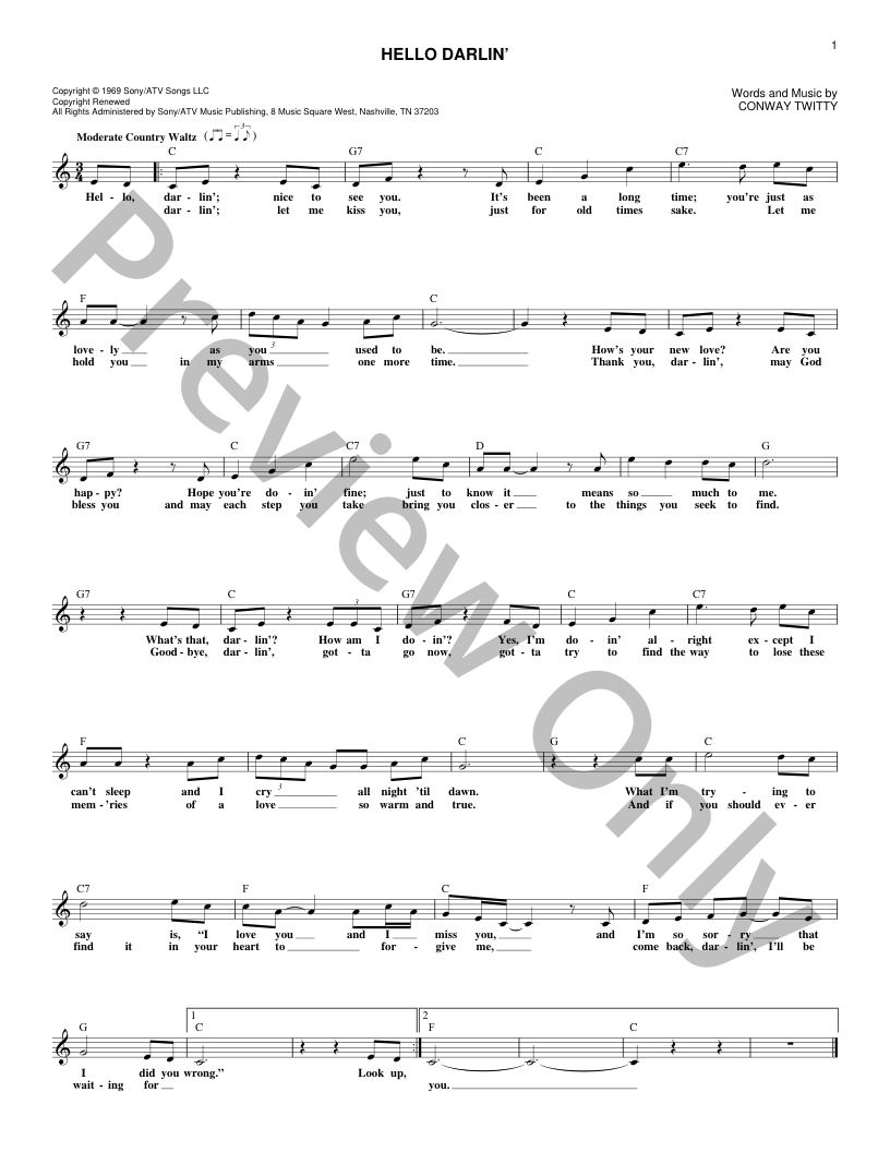 Hello Darlin | J.W. Pepper