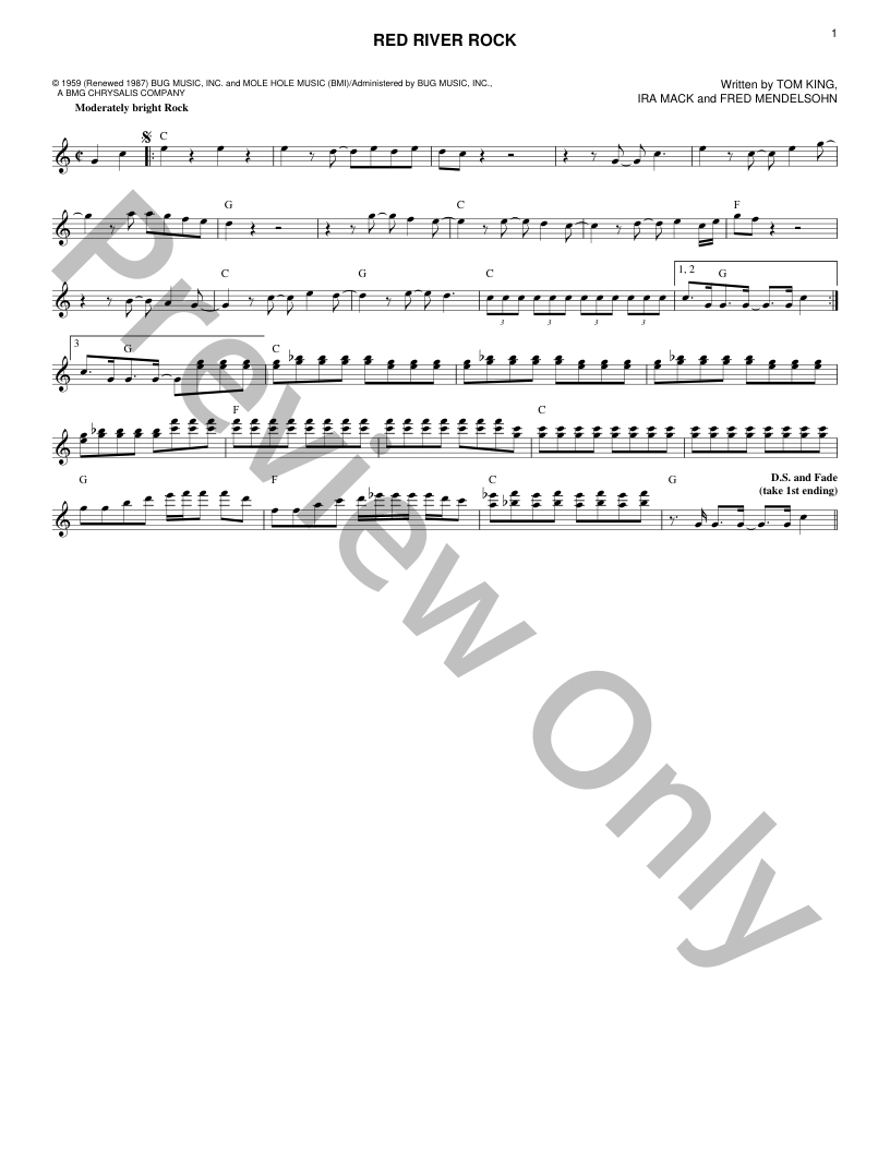 Red River Rock P/V/G Sheet Music | J.W. Pepper