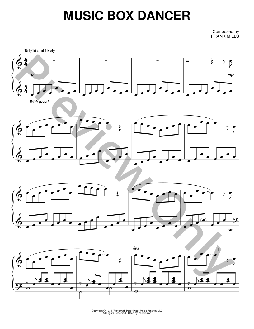 Music Box Dancer | J.W. Pepper