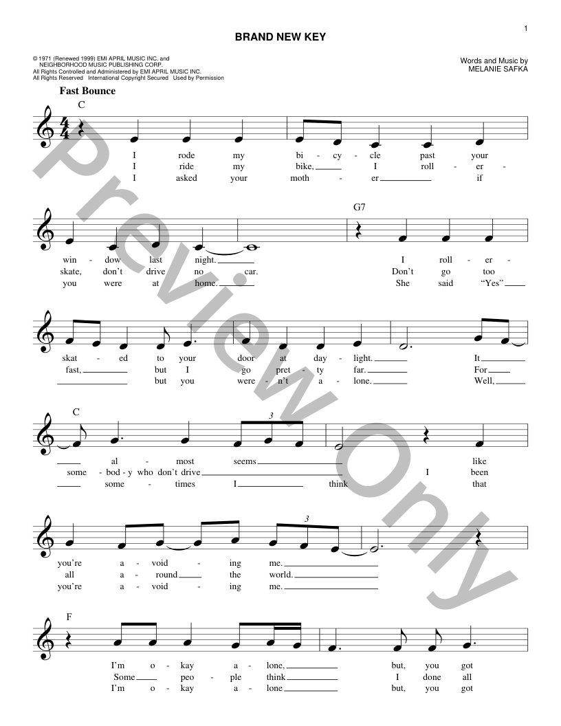 Brand New Key | J.W. Pepper