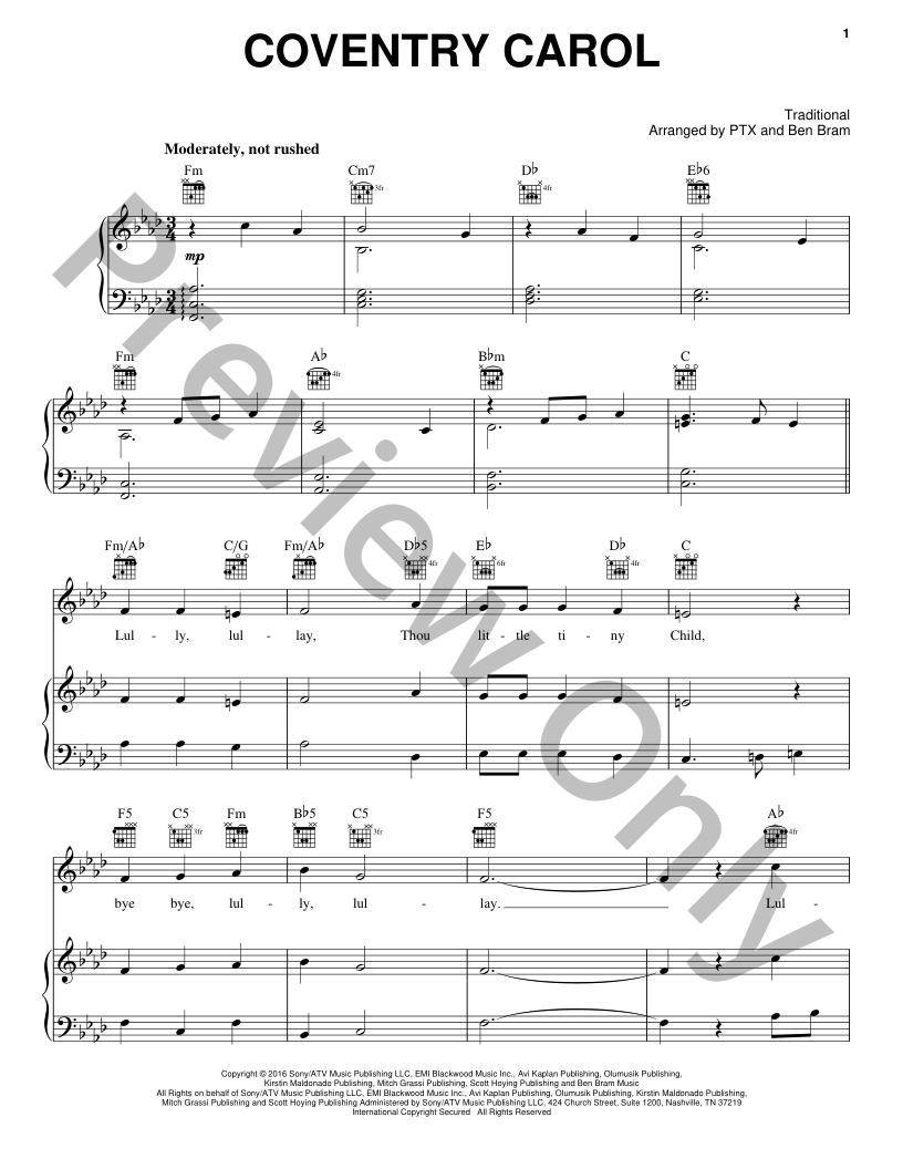 Coventry Carol | J.W. Pepper