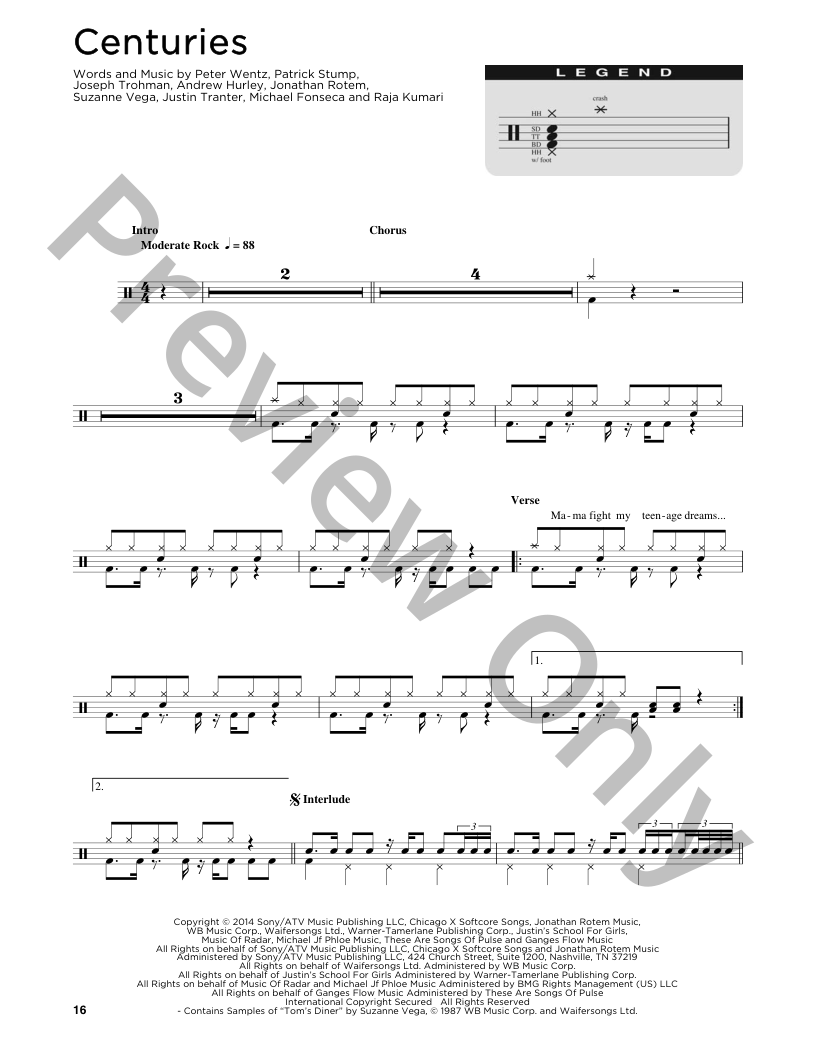 Centuries Sheet Music | J.W. Pepper