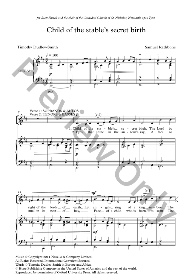 Child Of The Stable's Secret Birth Choral Sheet Music | J.W. Pepper