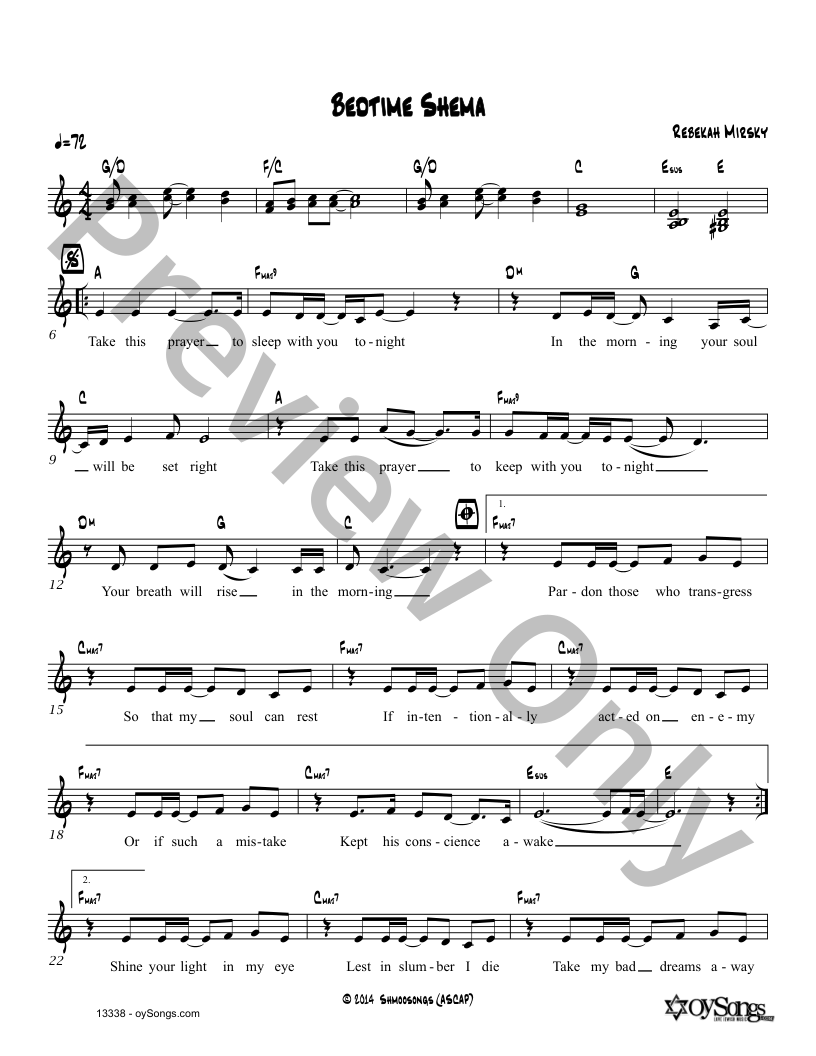 Bedtime Shema | J.W. Pepper