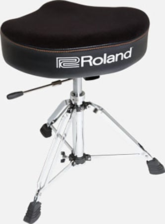 Roland Saddle Drum Throne with Hydraulic Base, Velour Top | J.W. Pepper