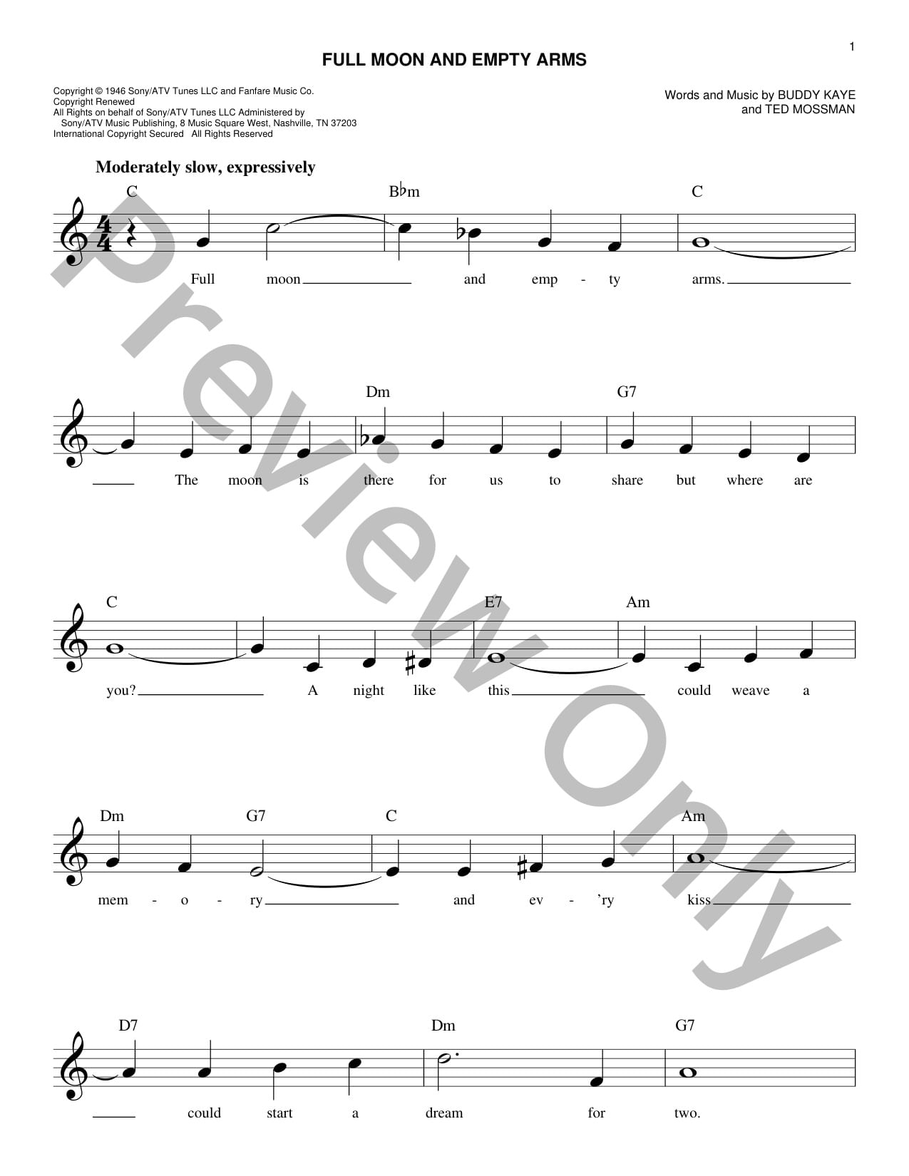 Full Moon And Empty Arms | J.W. Pepper