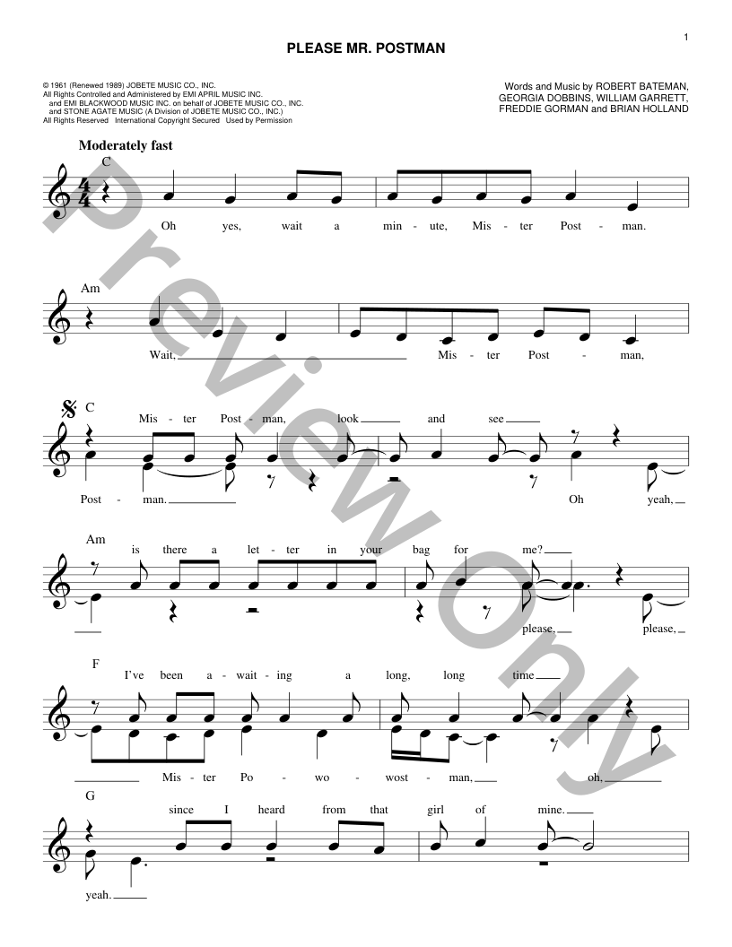 Please Mister Postman | J.W. Pepper