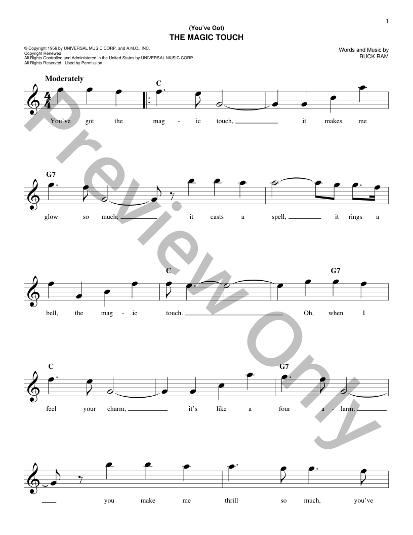 (You've Got) The Magic Touch P/V/G Sheet Music | J.W. Pepper