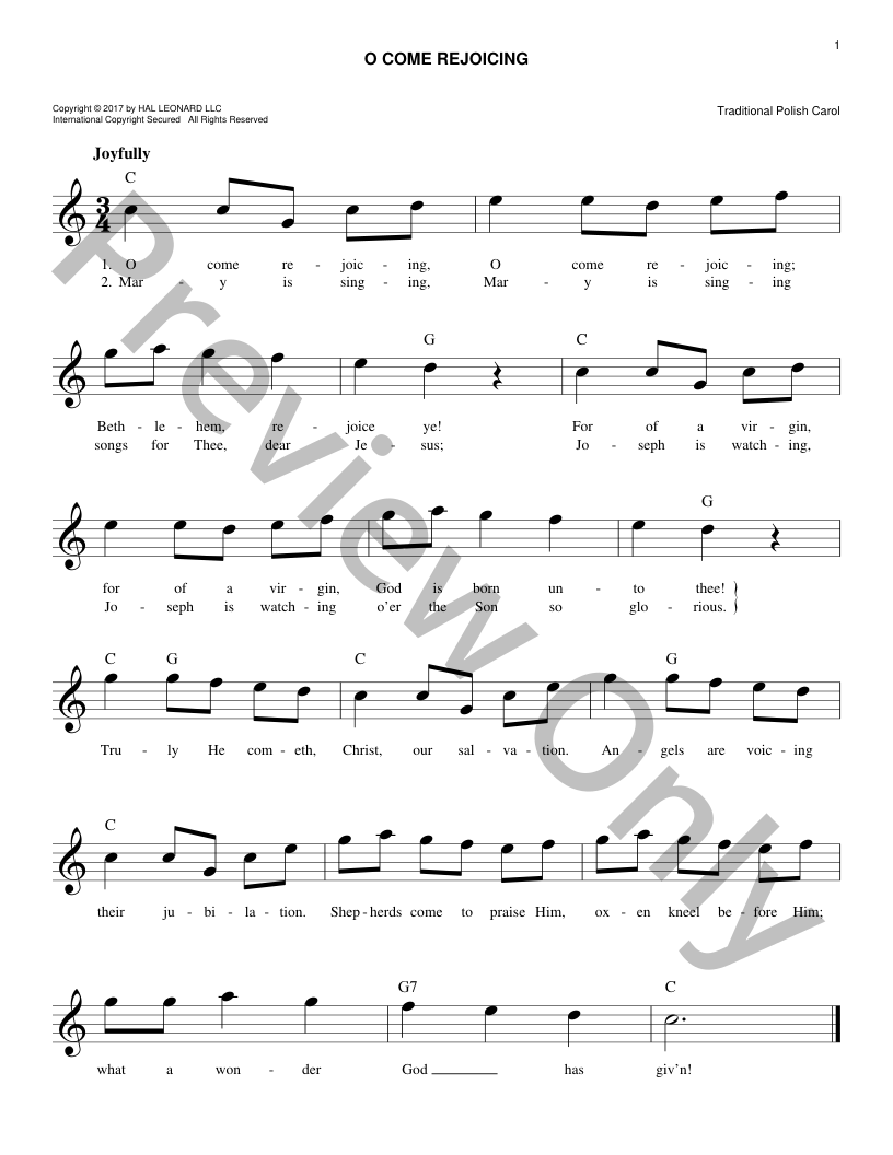 O Come Rejoicing | J.W. Pepper