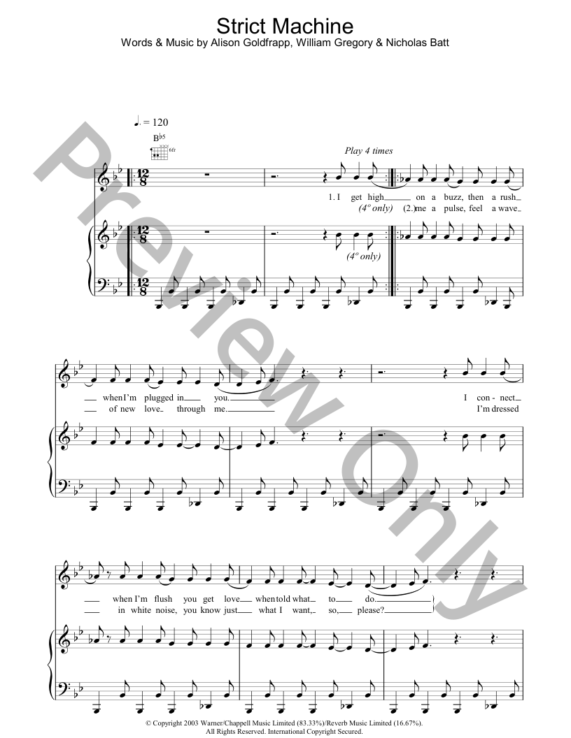 Strict Machine P/V/G Sheet Music | J.W. Pepper