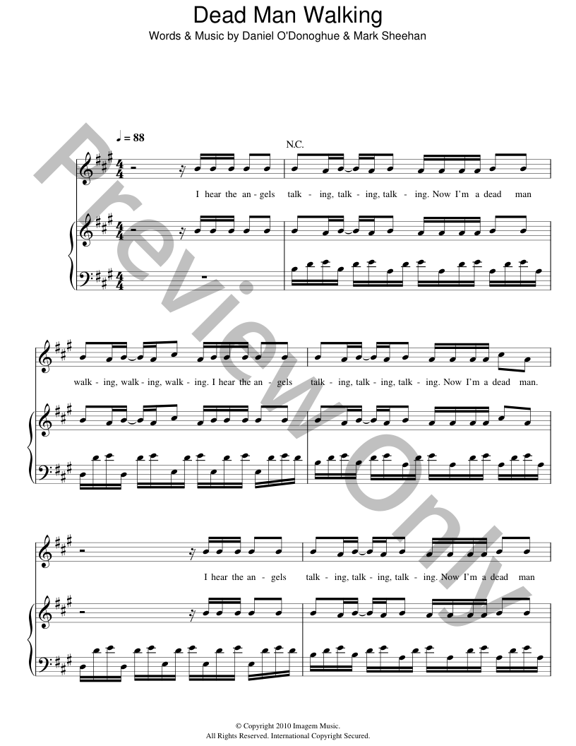 Dead Man Walking P/V/G Sheet Music | J.W. Pepper