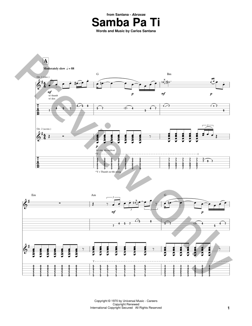 Samba Pa Ti | J.W. Pepper