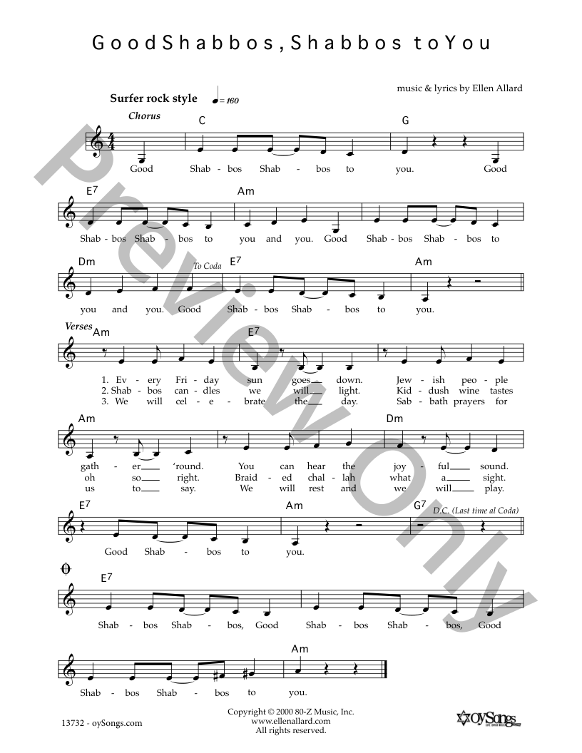 Good Shabbos | J.W. Pepper