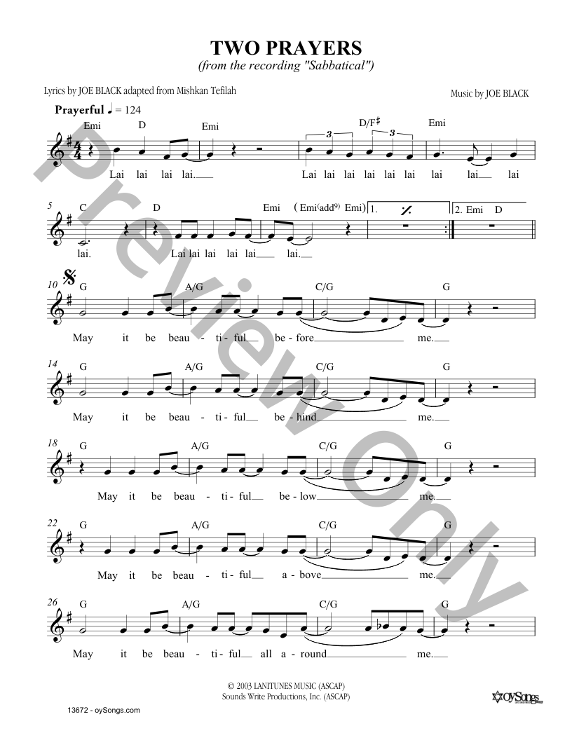 Two Prayers | J.W. Pepper