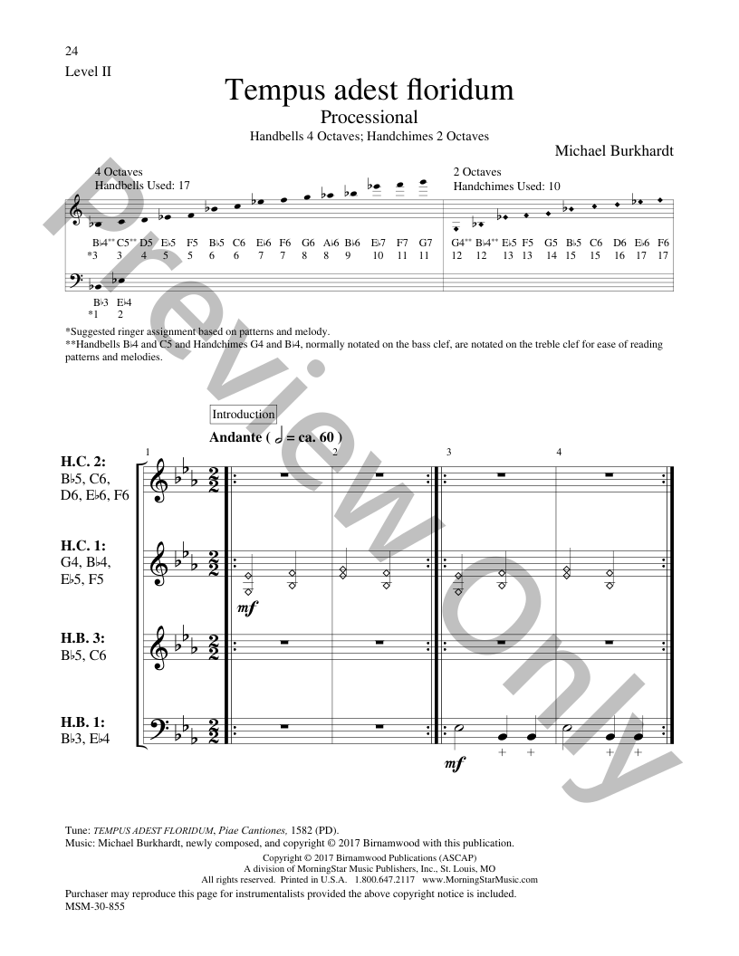 Four Reproducible Processionals: 4. Tempus adest floridum | J.W. Pepper