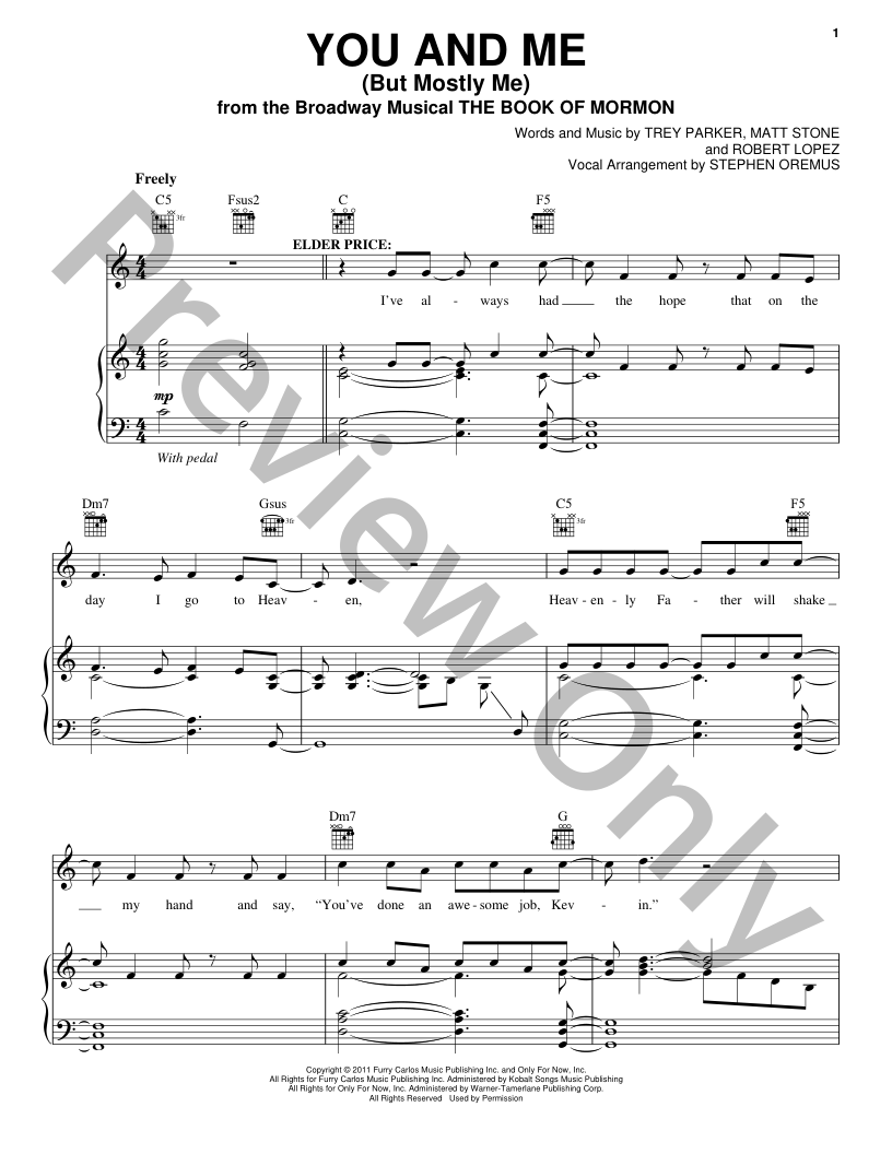 You and Me (But Mostly Me) P/V/G Sheet Music | J.W. Pepper