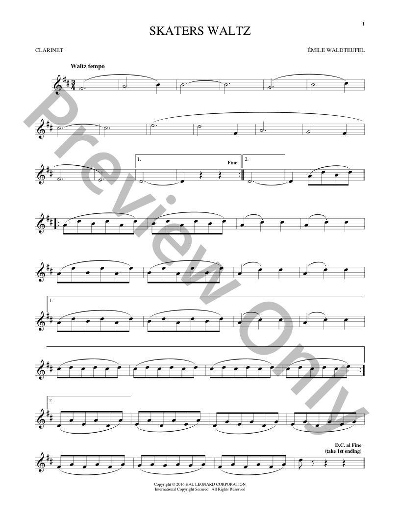 The Skaters (Waltz) Sheet Music | J.W. Pepper