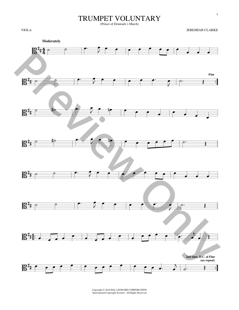 Trumpet Voluntary Sheet Music | J.W. Pepper