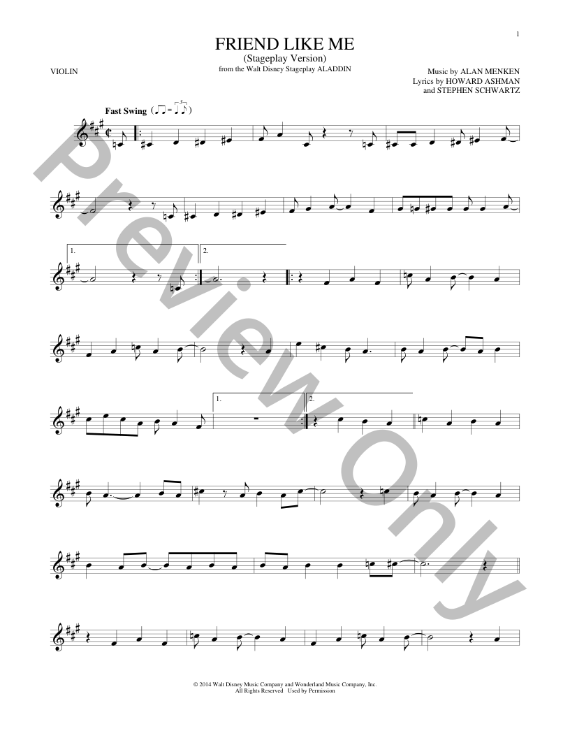 Friend Like Me (Stageplay Version) Sheet Music | J.W. Pepper