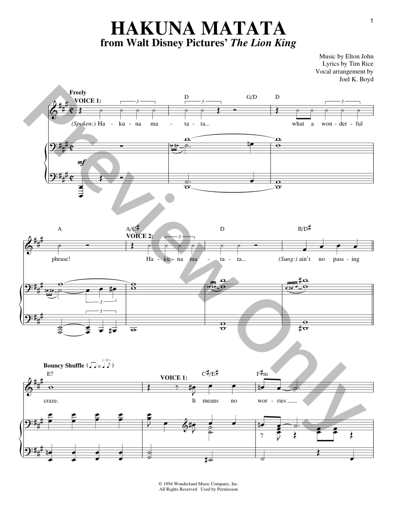 Hakuna Matata | J.W. Pepper