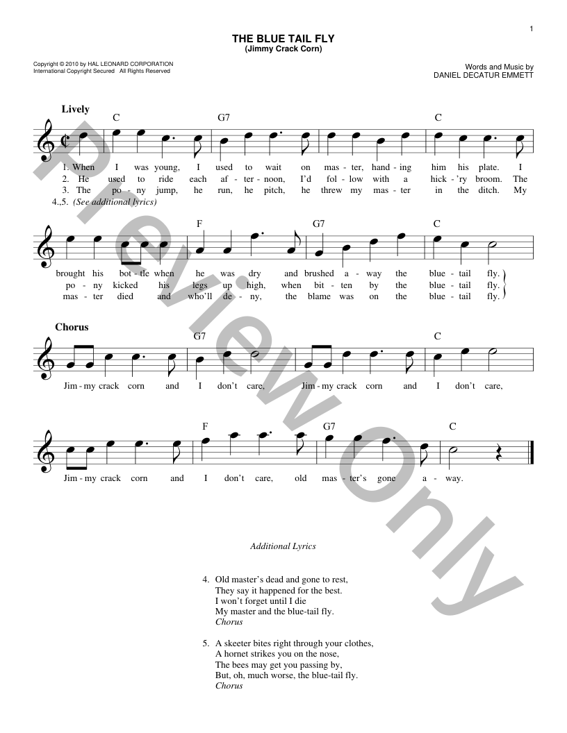 The Blue Tail Fly (Jimmy Crack Corn) | J.W. Pepper