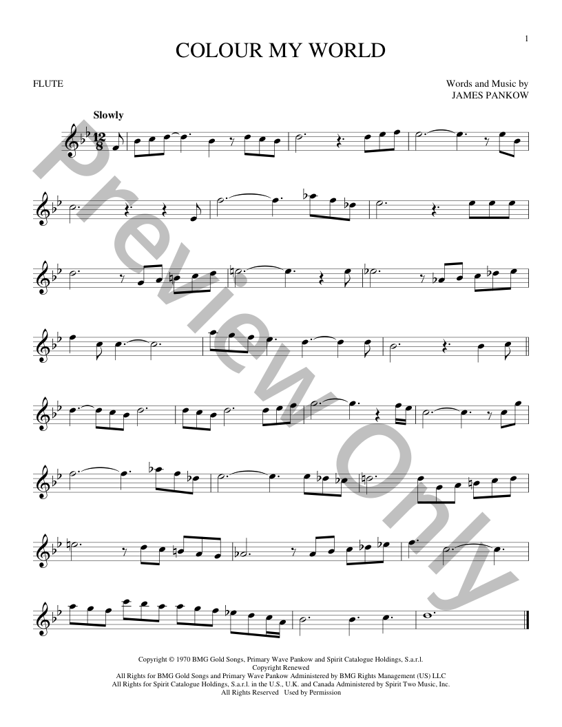 Colour My World Sheet Music | J.W. Pepper