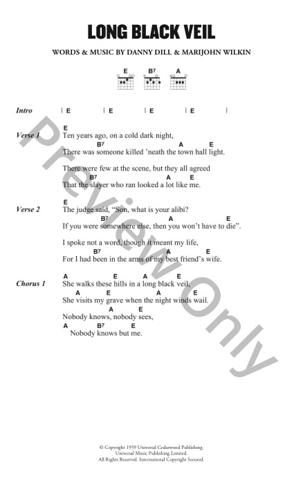 Long Black Veil | J.W. Pepper