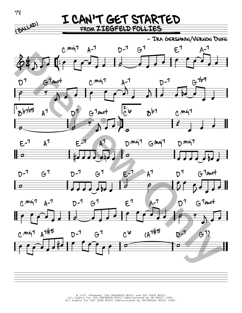 I Can't Get Started | J.W. Pepper