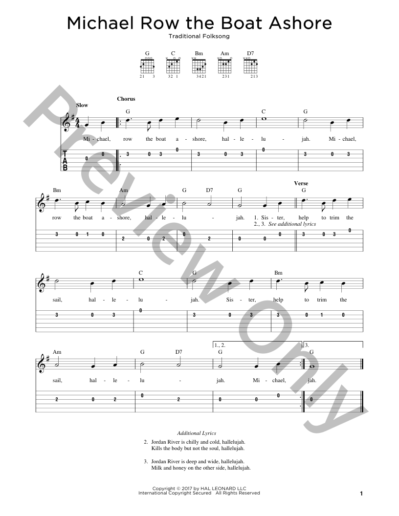 Michael Row The Boat Ashore | J.W. Pepper