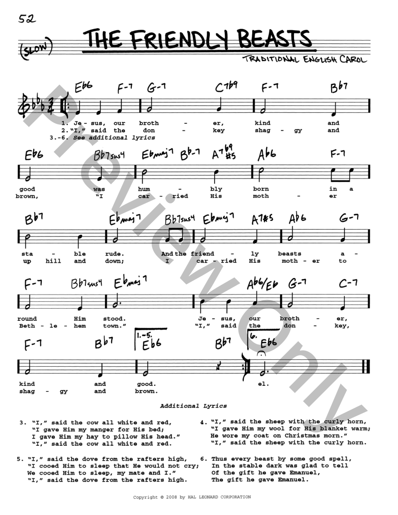 The Friendly Beasts | J.W. Pepper