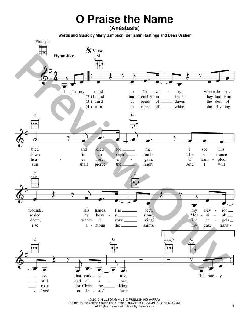 O Praise The Name (Anastasis) Guitar/Fretted Sheet Music | J.W. Pepper