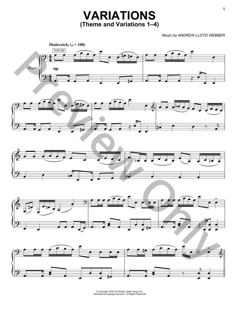 Theme and Variations 1-4 | J.W. Pepper