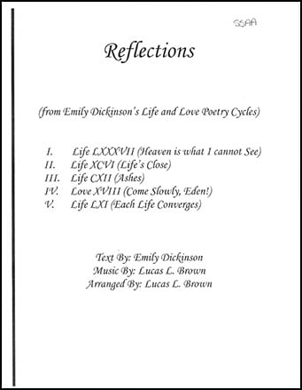 Reflections Choral Sheet Music | J.W. Pepper