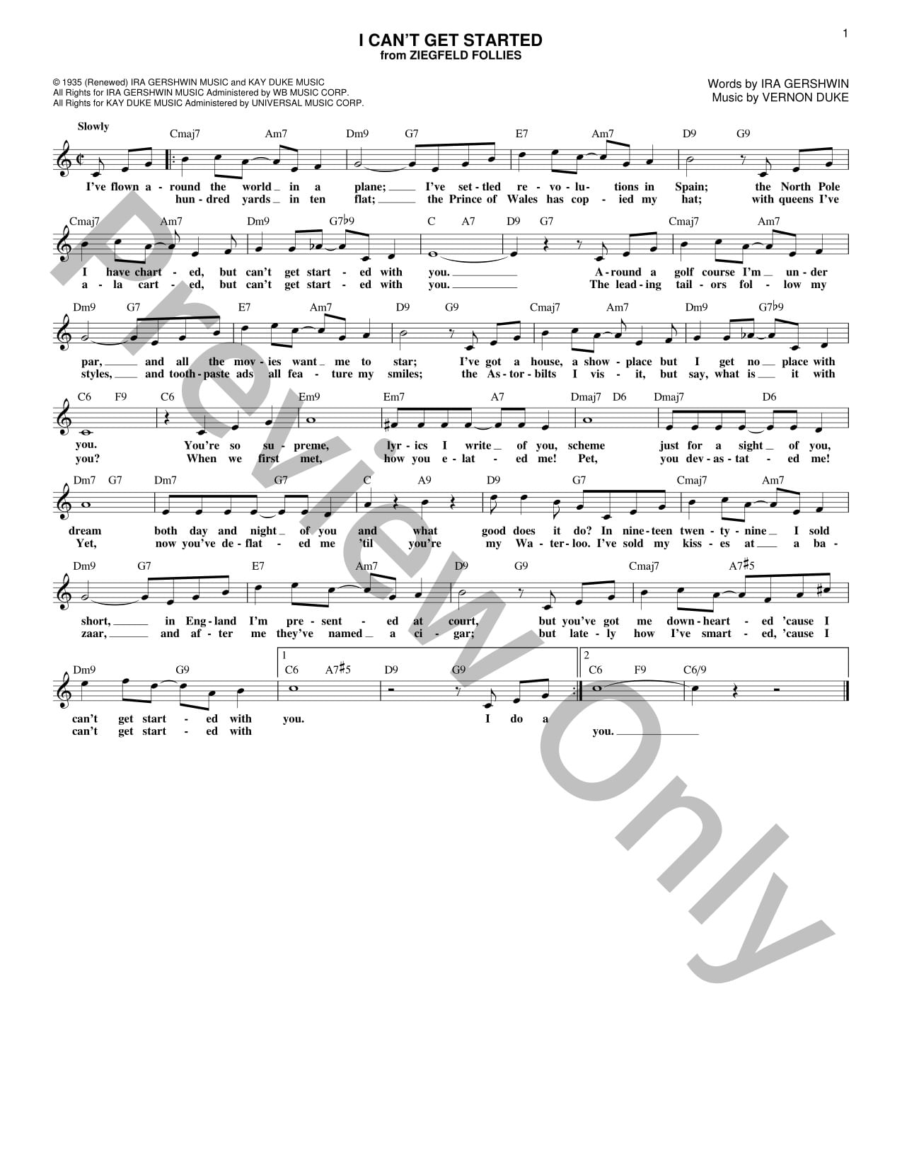 I Can't Get Started | J.W. Pepper