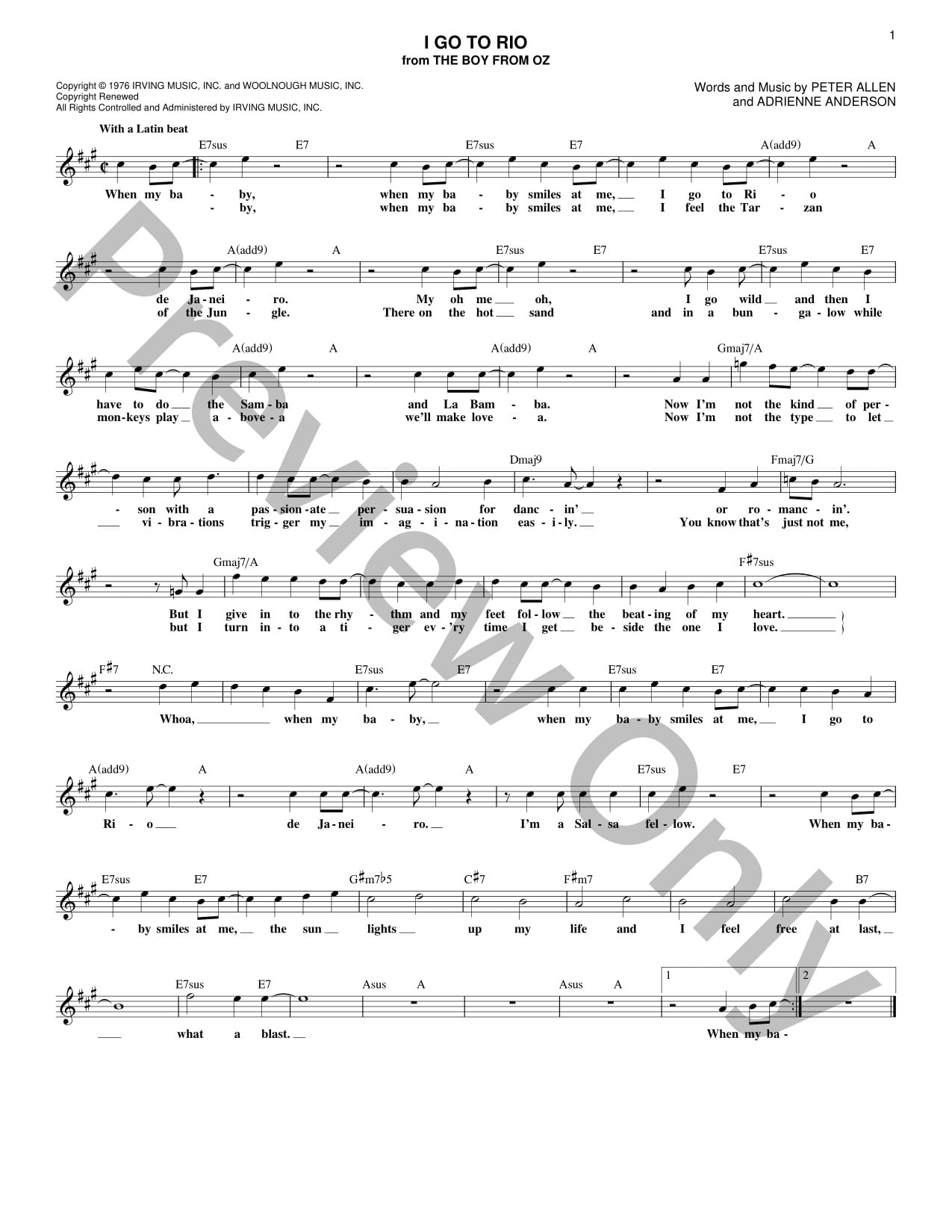 I Go To Rio | J.W. Pepper