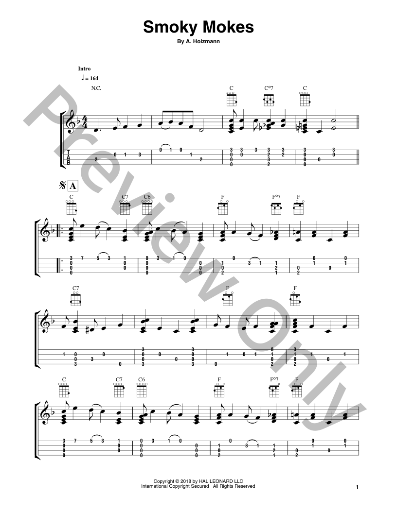 Smoky Mokes Guitar/Fretted Sheet Music | J.W. Pepper