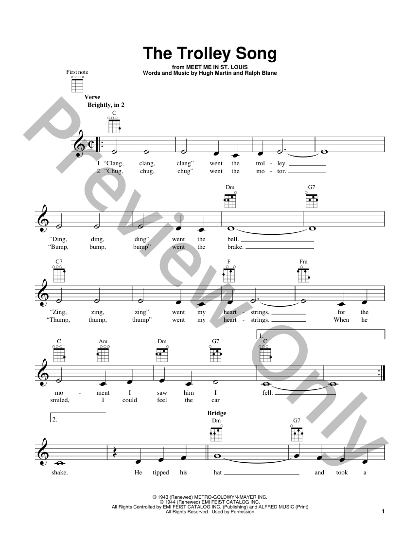 The Trolley Song | J.W. Pepper