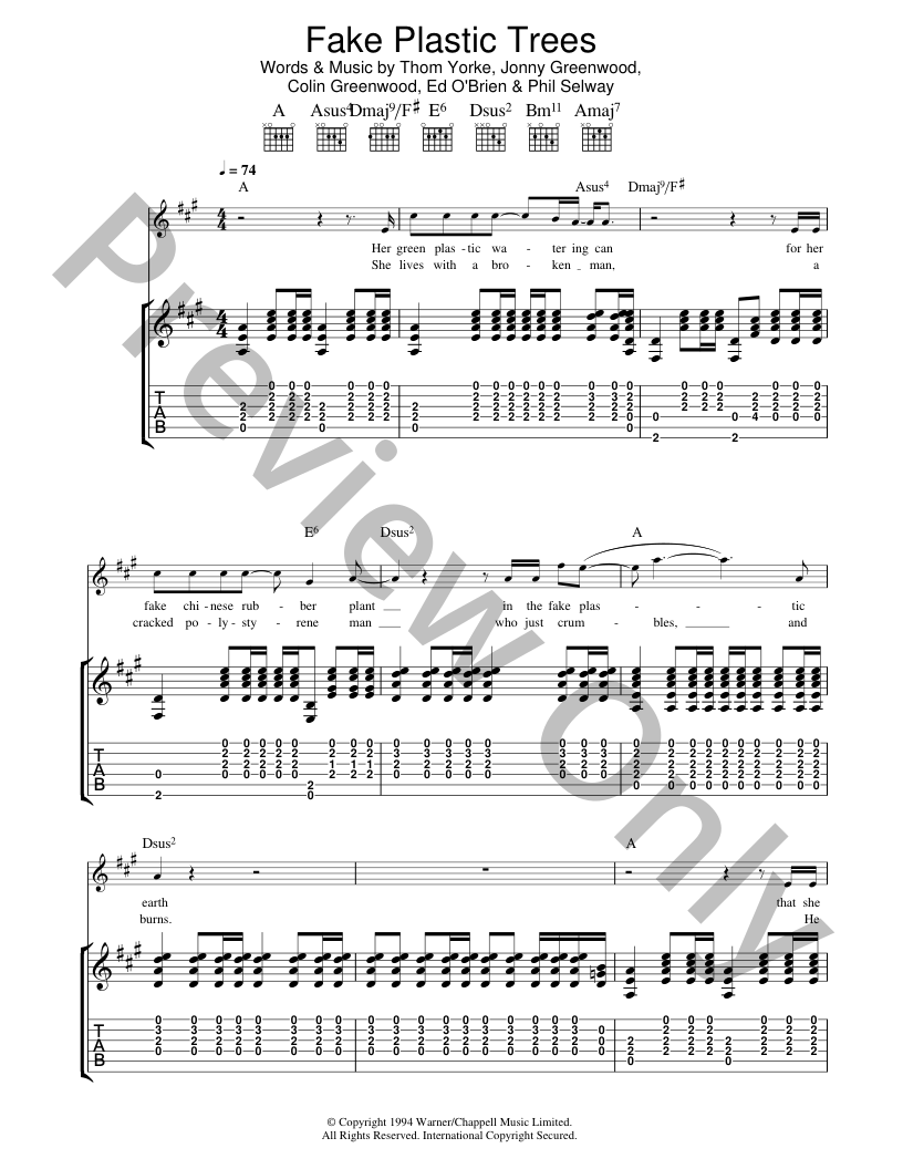 Fake Plastic Trees | J.W. Pepper