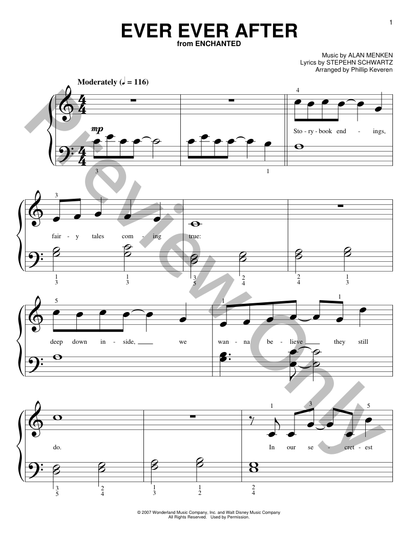 Ever Ever After Big Note Piano Sheet Music | J.W. Pepper