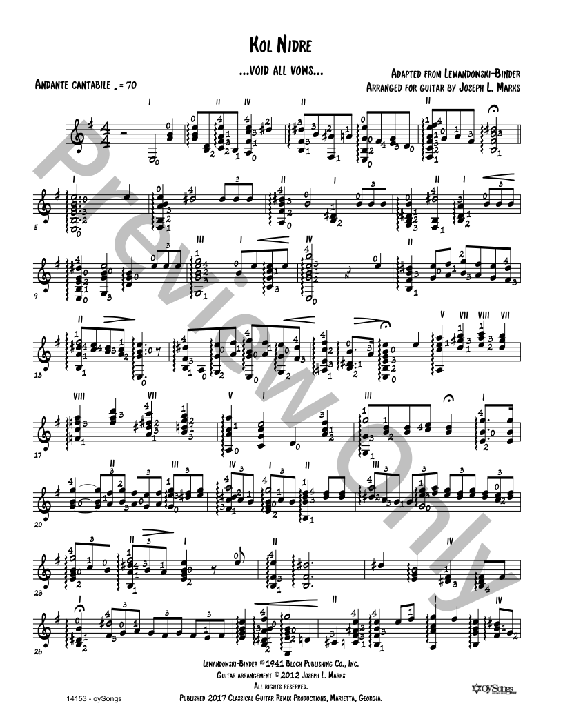 Kol Nidre | J.W. Pepper