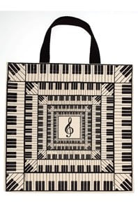 Keyboard Tote Bag, White | J.W. Pepper