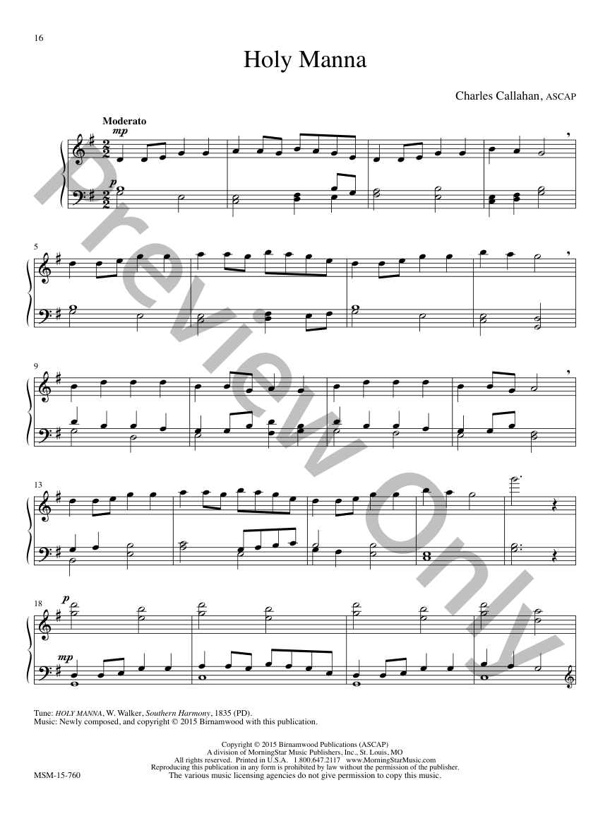 Holy Manna | J.W. Pepper