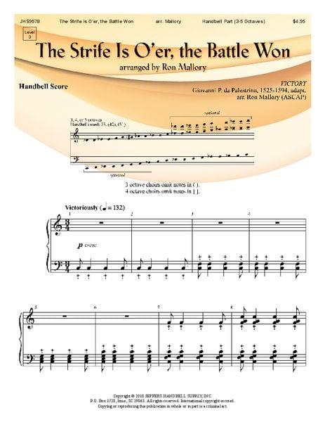 The Strife Is O'Er, The Battle Won | J.W. Pepper