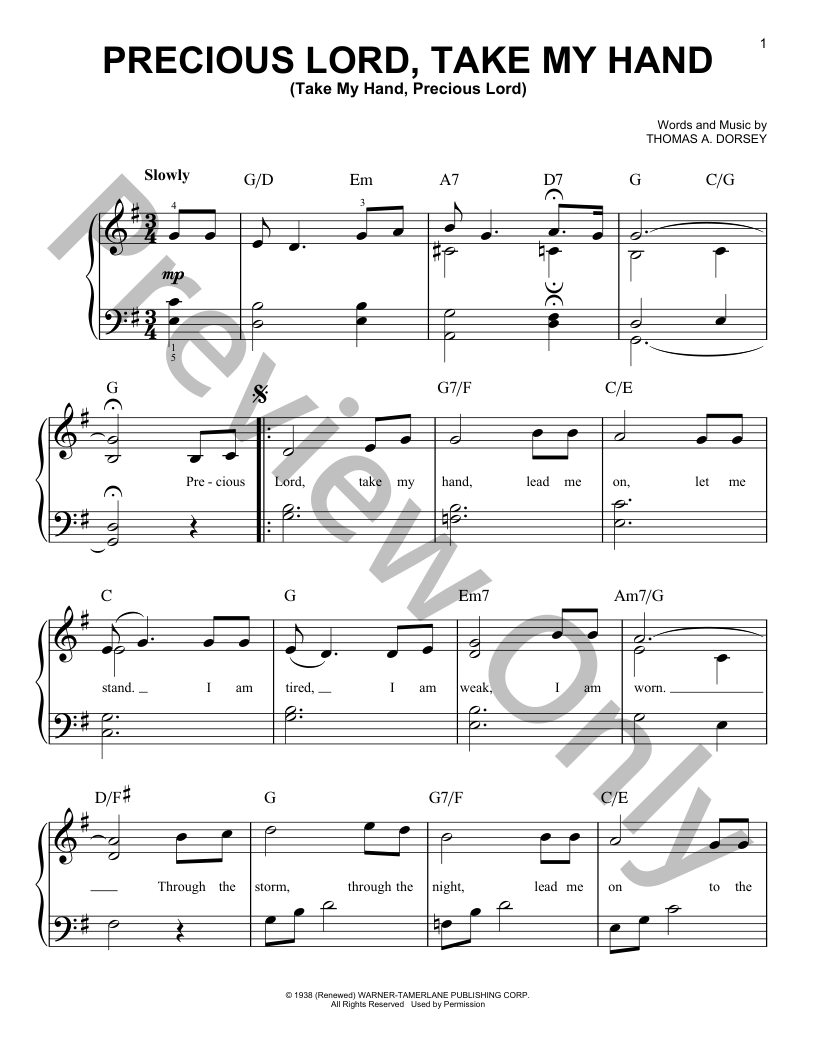 Precious Lord, Take My Hand (Take My Hand, Precious Lord) | J.W. Pepper