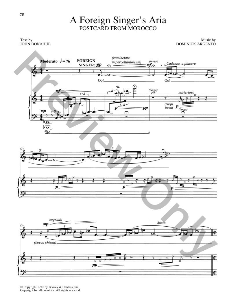 A Foreign Singer's Aria | J.W. Pepper