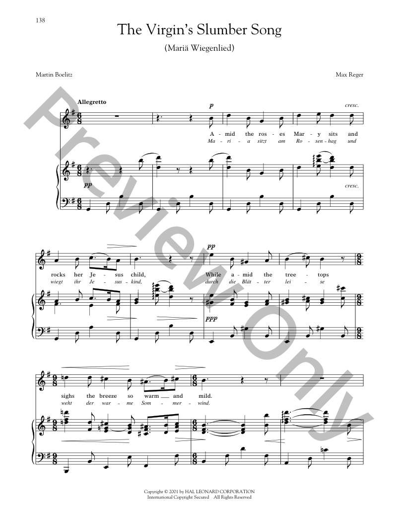 The Virgin's Slumber Song | J.W. Pepper