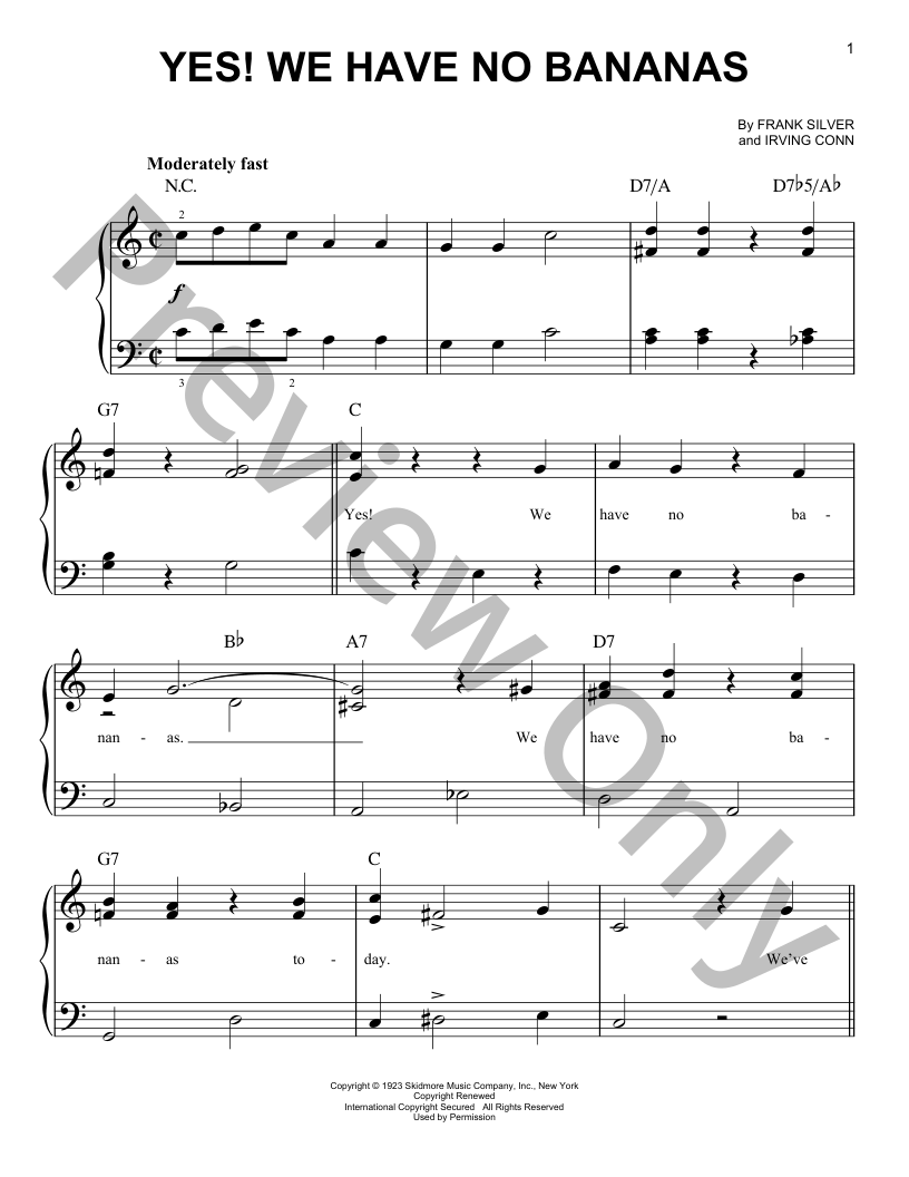 Yes! We Have No Bananas | J.W. Pepper