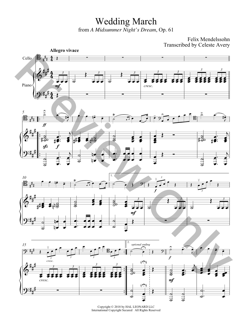 Wedding March Sheet Music | J.W. Pepper
